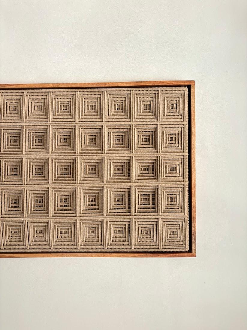 Beige 3D Woven Art - Etsy