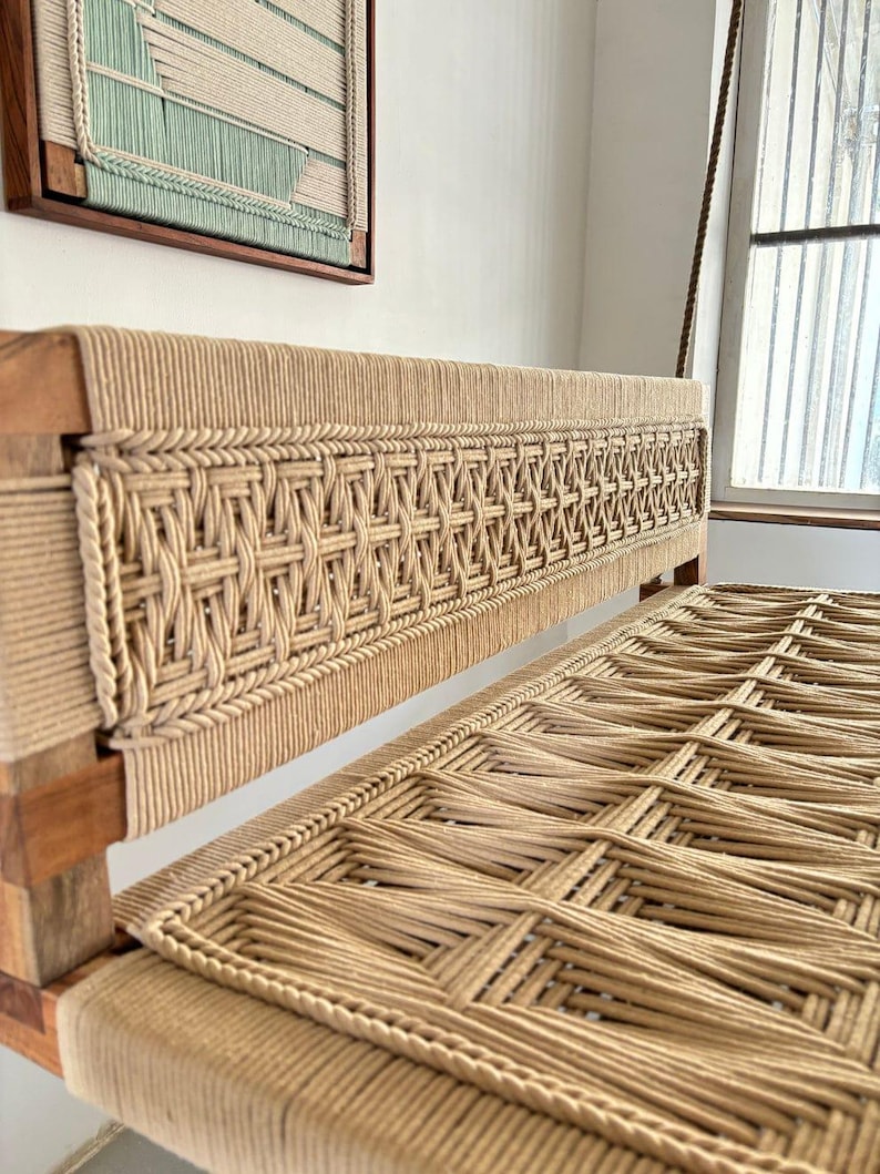 Woven Swing With Backrest All Beige - Etsy