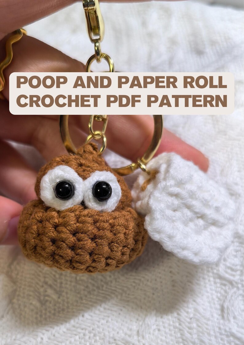 2 in 1 Crochet Poop and Toilet Paper Roll Pattern – April Fools | Funny ...