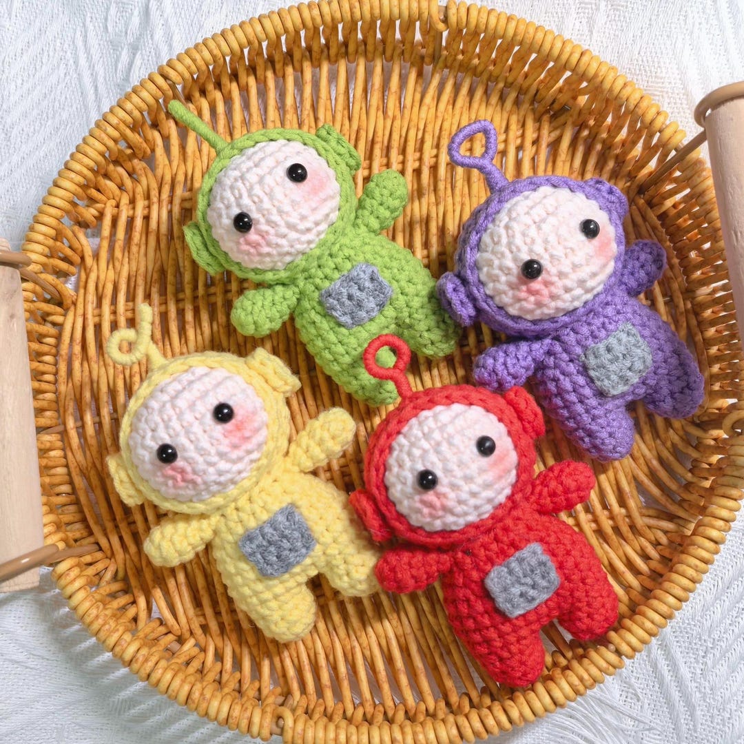 Teletubbies Crochet Keychain/bag Charm Customizable Gift for Special ...