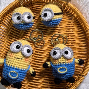 Minion Crochet Keychain/bag Charm– Customizable Gift for Special ...