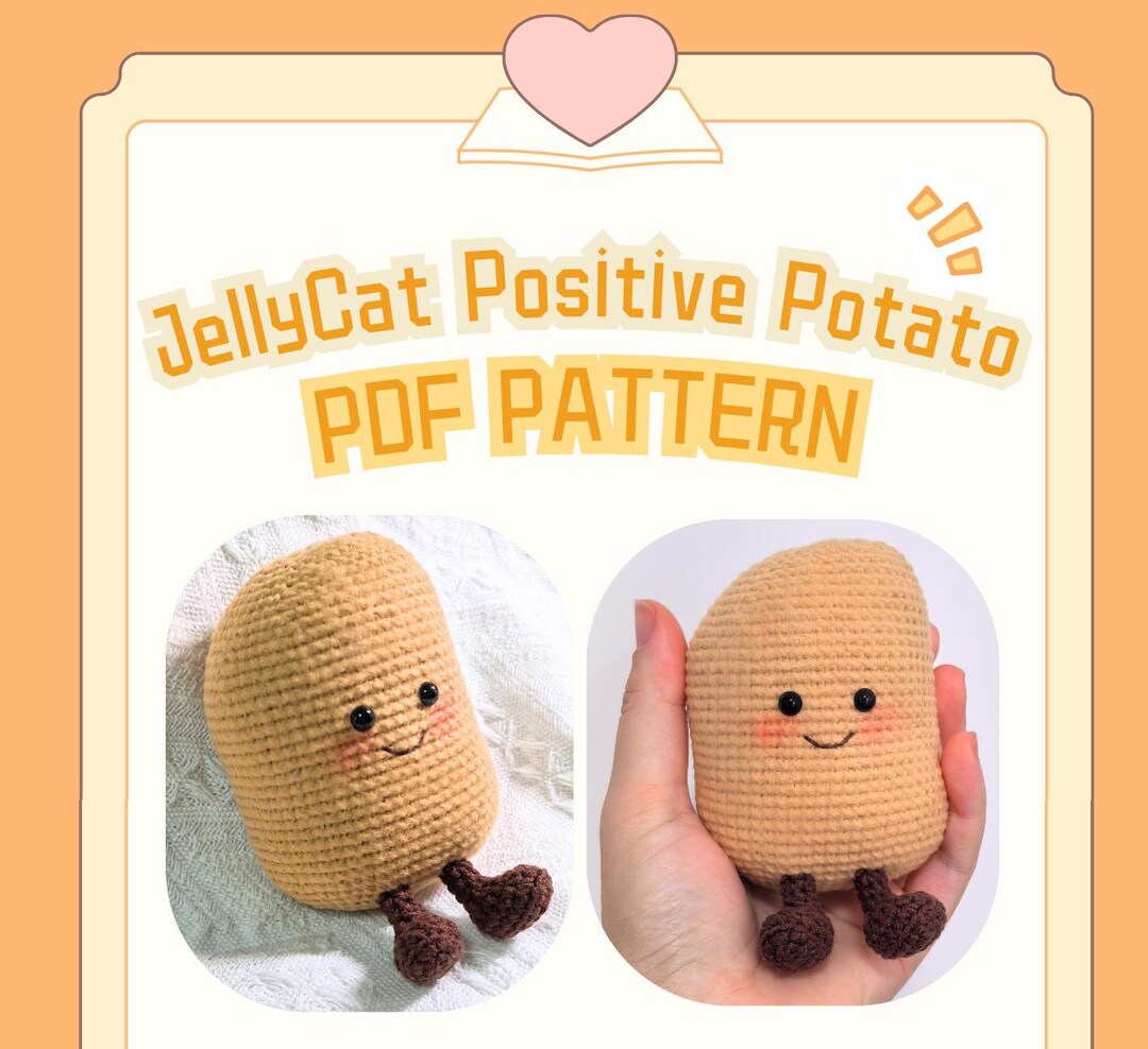 Positive Potato Crochet Pattern – DIY Amigurumi Potato (digital File ...