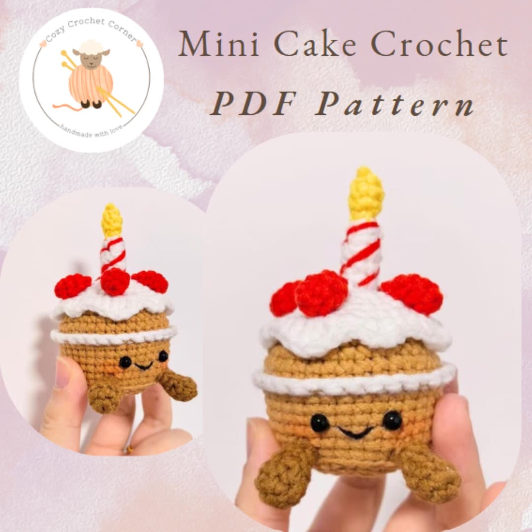 Mini Crochet Cake Pattern – DIY Amigurumi Mini Cake(digital File) Jelly ...