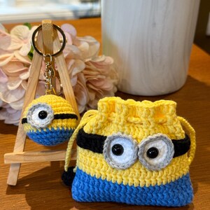 Crochet Minion Bag or Cherry Bag – Coin Purse, AirPod Bag, Mini Pouch ...