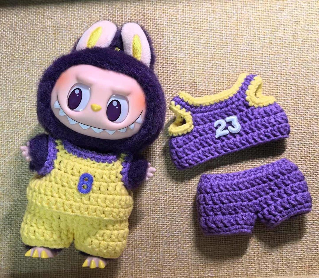 Labubu Basketball Jersey Crochet | Labubu OUTFIT Only|labubu Jersey ...