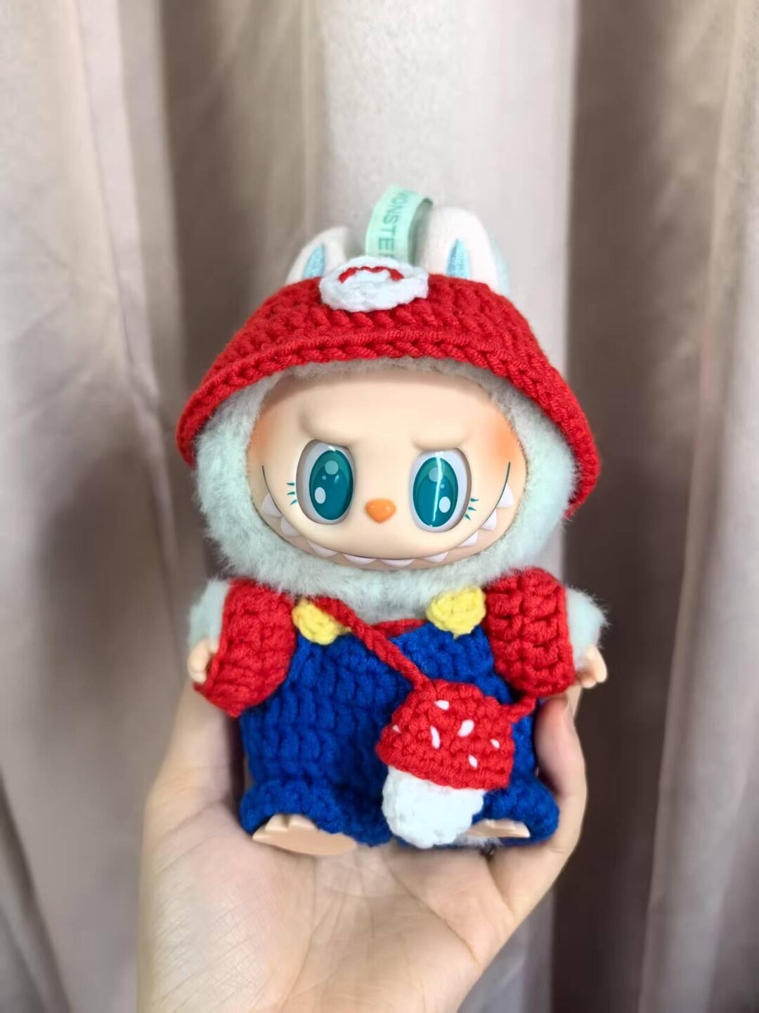 Labubu Clothes V1/V2 Super Mario and Luigi With Mushroom Bag Outfit ...