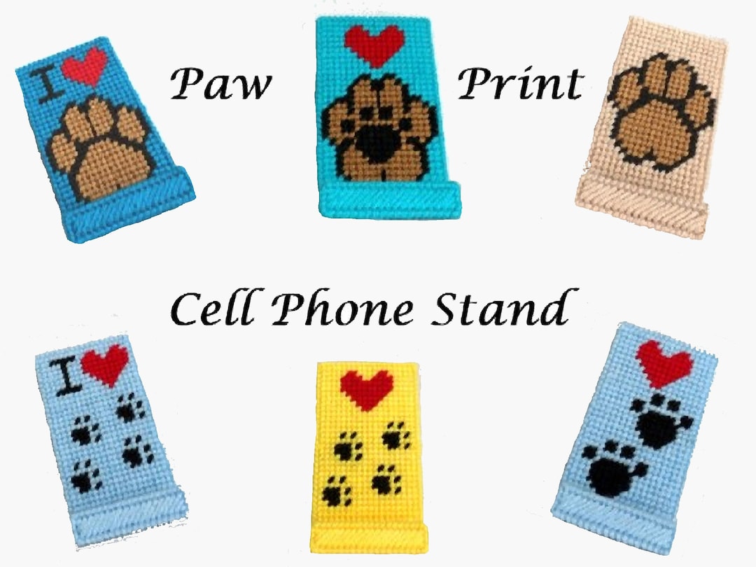 Cell Phone Stand Paw Print Design Cell Phone Holder Cell - Etsy