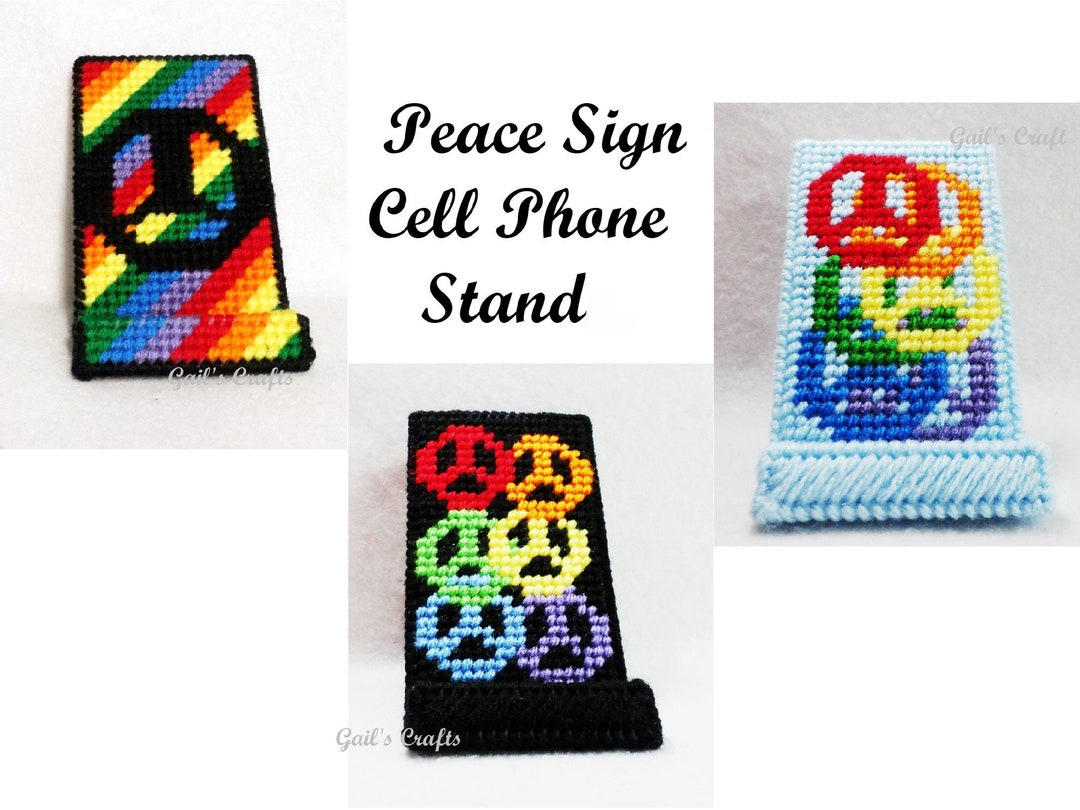 Peace Sign Design Cell Phone Stand - Etsy