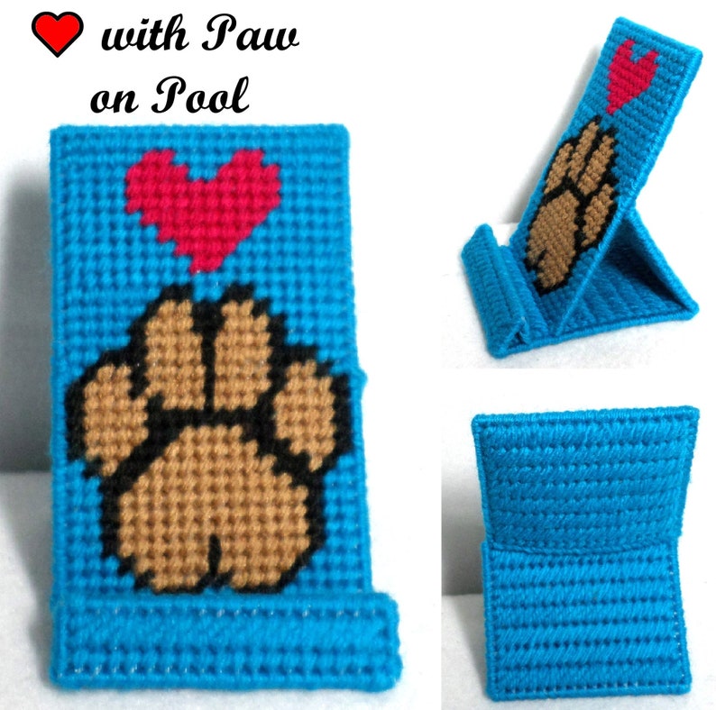 Cell Phone Stand Paw Print Design Cell Phone Holder Cell - Etsy