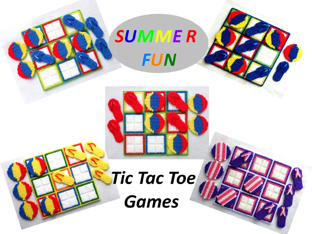 Summer Fun Tic Tac Toe Game - Etsy