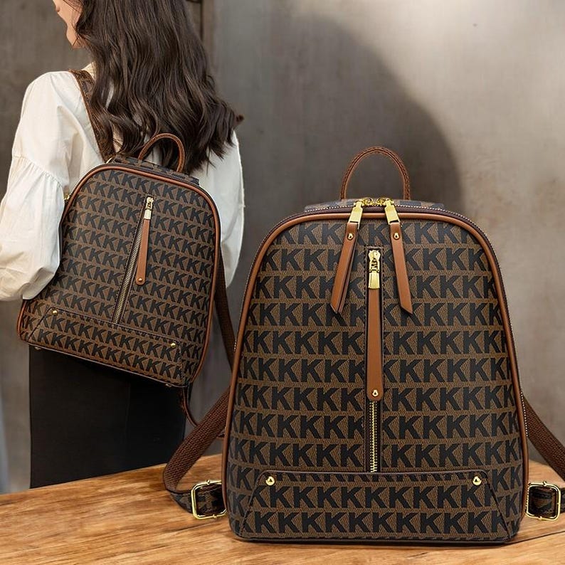 Urban Leather Backpack Designer Aesthetic Travel Bag for Women Perfect ...