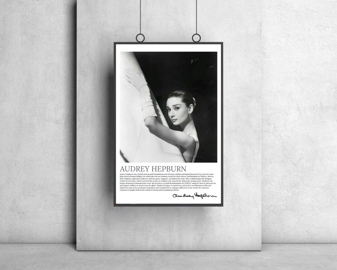 Audrey Hepburn Audrey Hepburn Poster audrey Hepburn Print Audrey ...