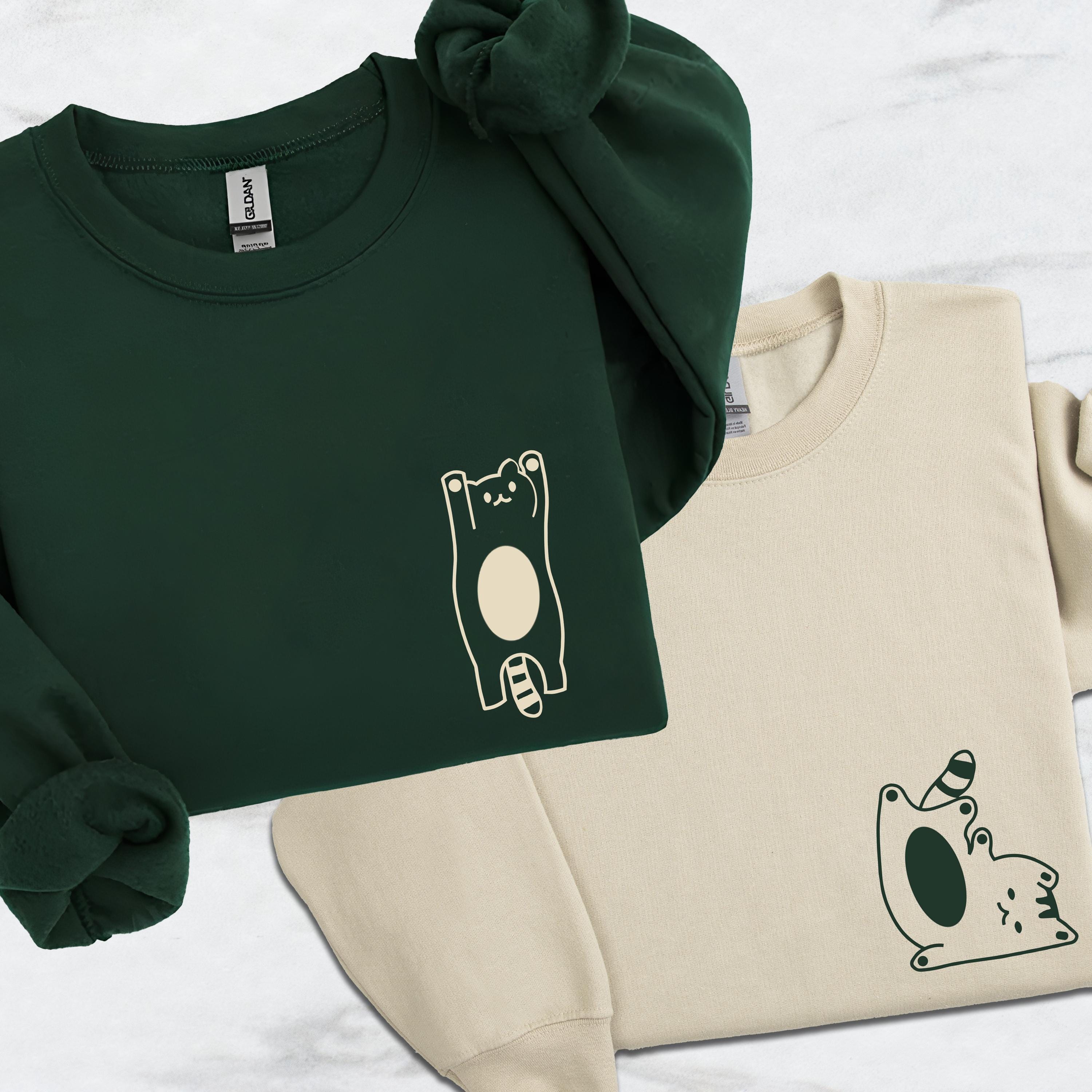 Cute Couple Cat Sweatshirt, Matching Hoodies for Couples, Tumbled Cat ...