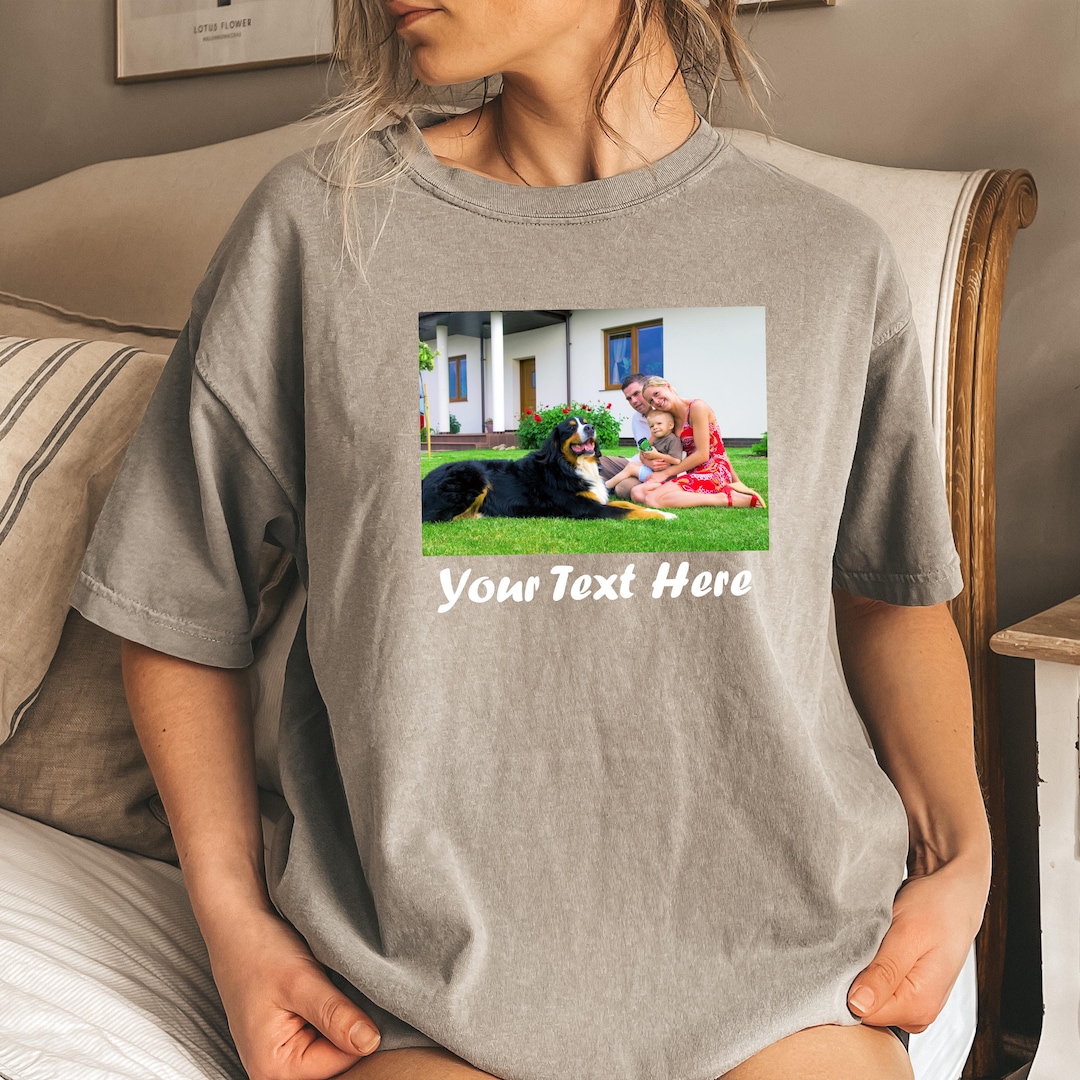 Custom Photo T-shirt, Personalized Photo Comfort Colors Shirt, Family ...