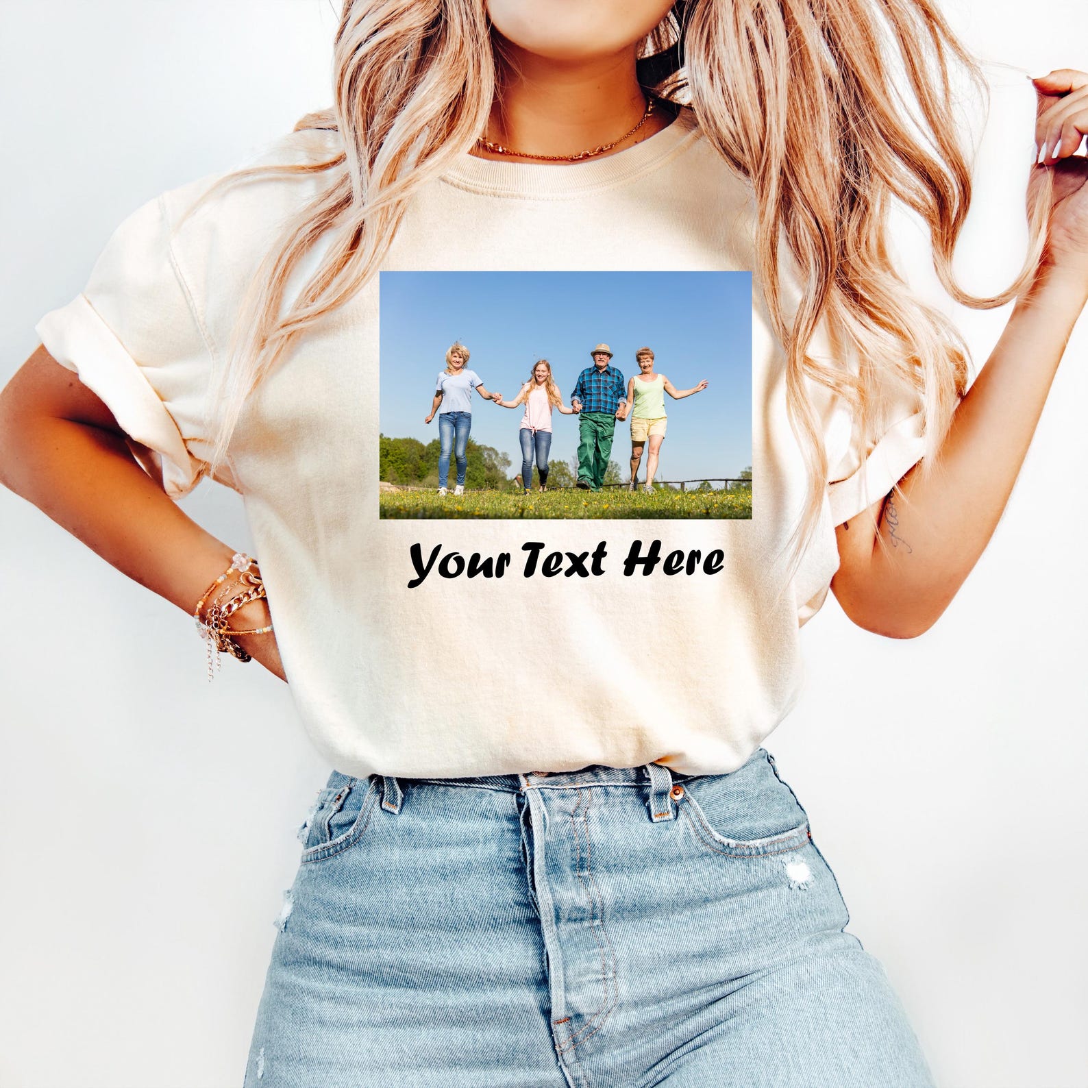 Custom Photo T-shirt, Personalized Photo Comfort Colors Shirt, Family ...