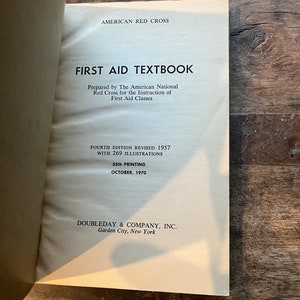 Vintage American National Red Cross First Aid Book - Etsy