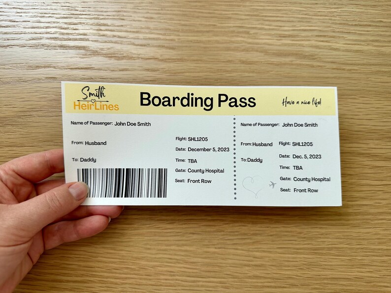 Editable Gender Neutral Travel Pregnancy or Adoption Announcement ...