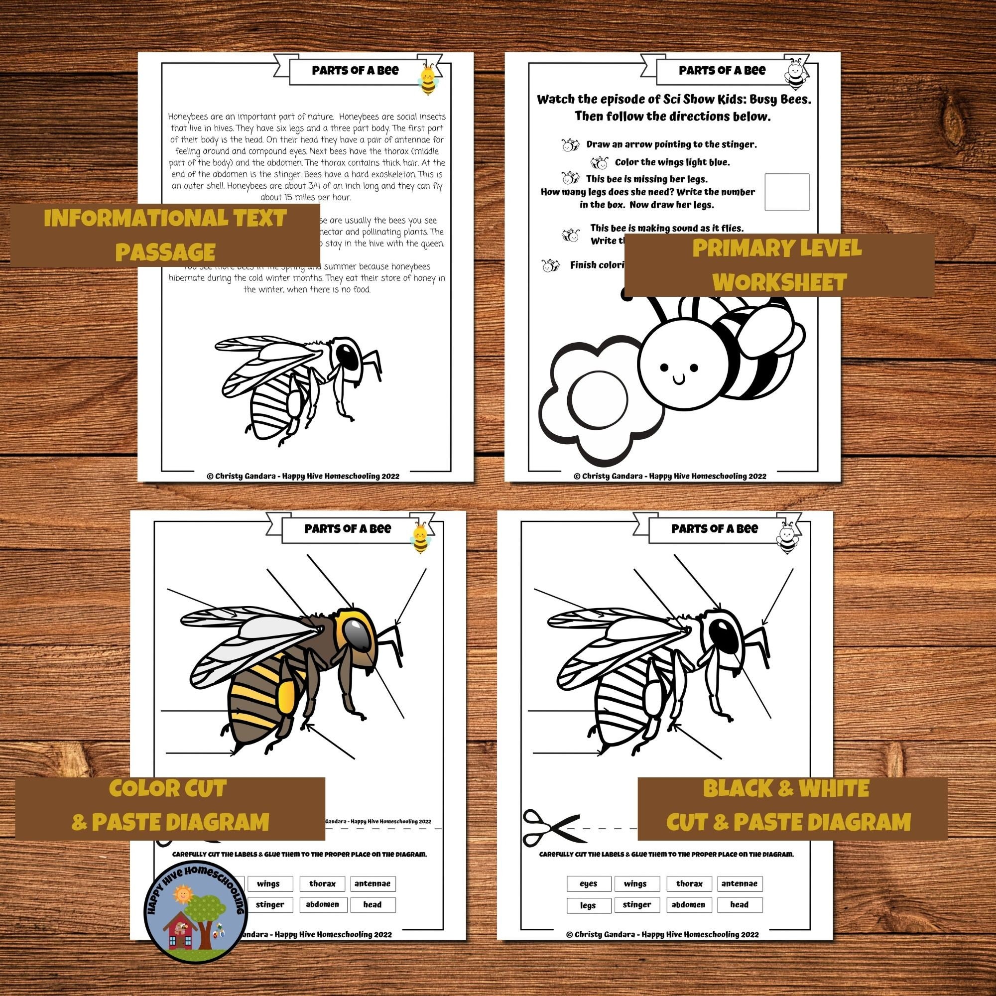 Bees, Flowers, & Pollination Printable Curriculum Lessons - Etsy