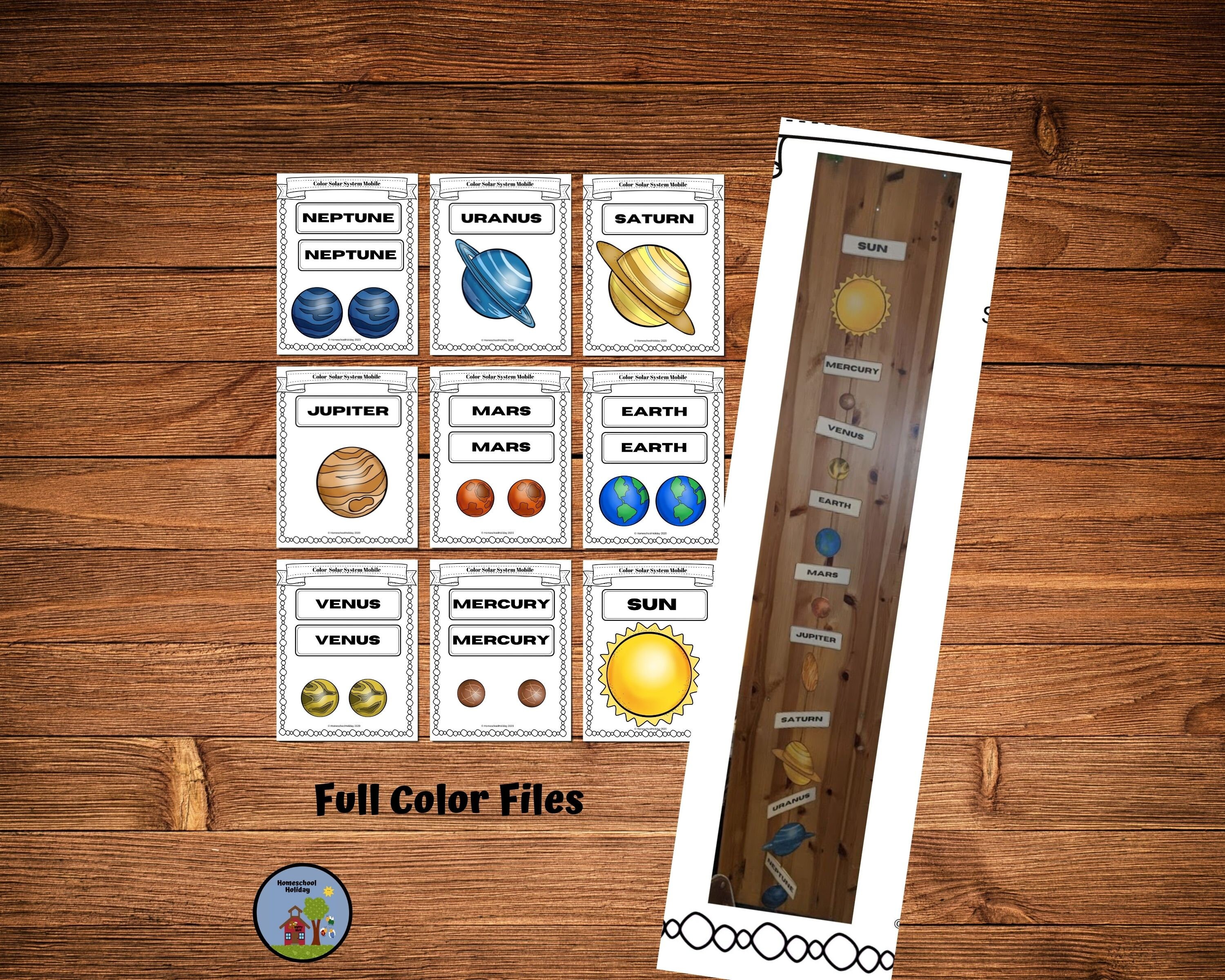 Solar System Mobile Kit Printable Pdf Homeschool Curriculum - Etsy