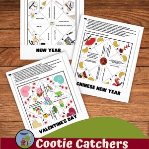 Paper Fortune Teller Set of 17 Holiday and Educational - Homeschool ...