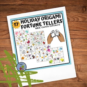 Paper Fortune Teller Set of 17 Holiday and Educational Homeschool ...