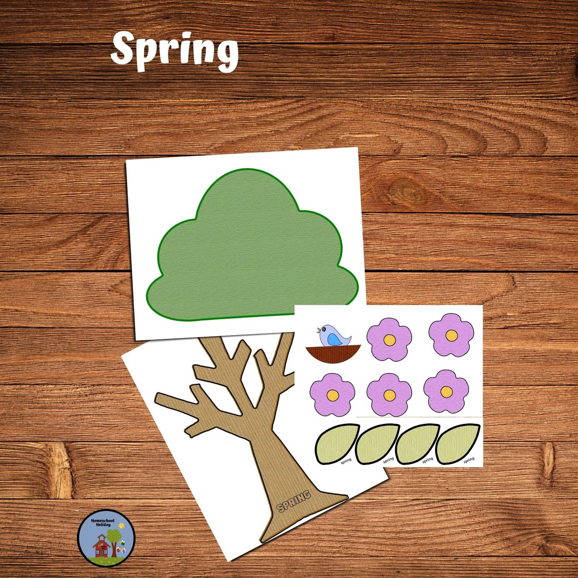 Four Seasons Tree Craft Template PDF - Homeschool Curriculum - Etsy