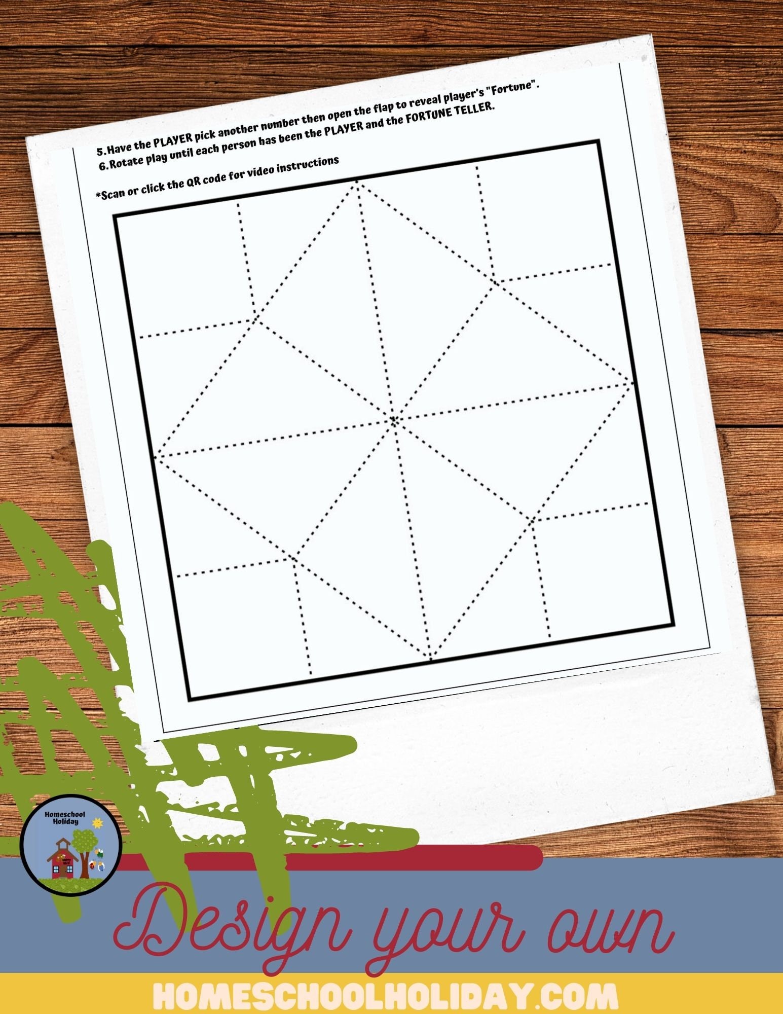 Paper Fortune Teller Set of 17 Holiday and Educational - Homeschool ...