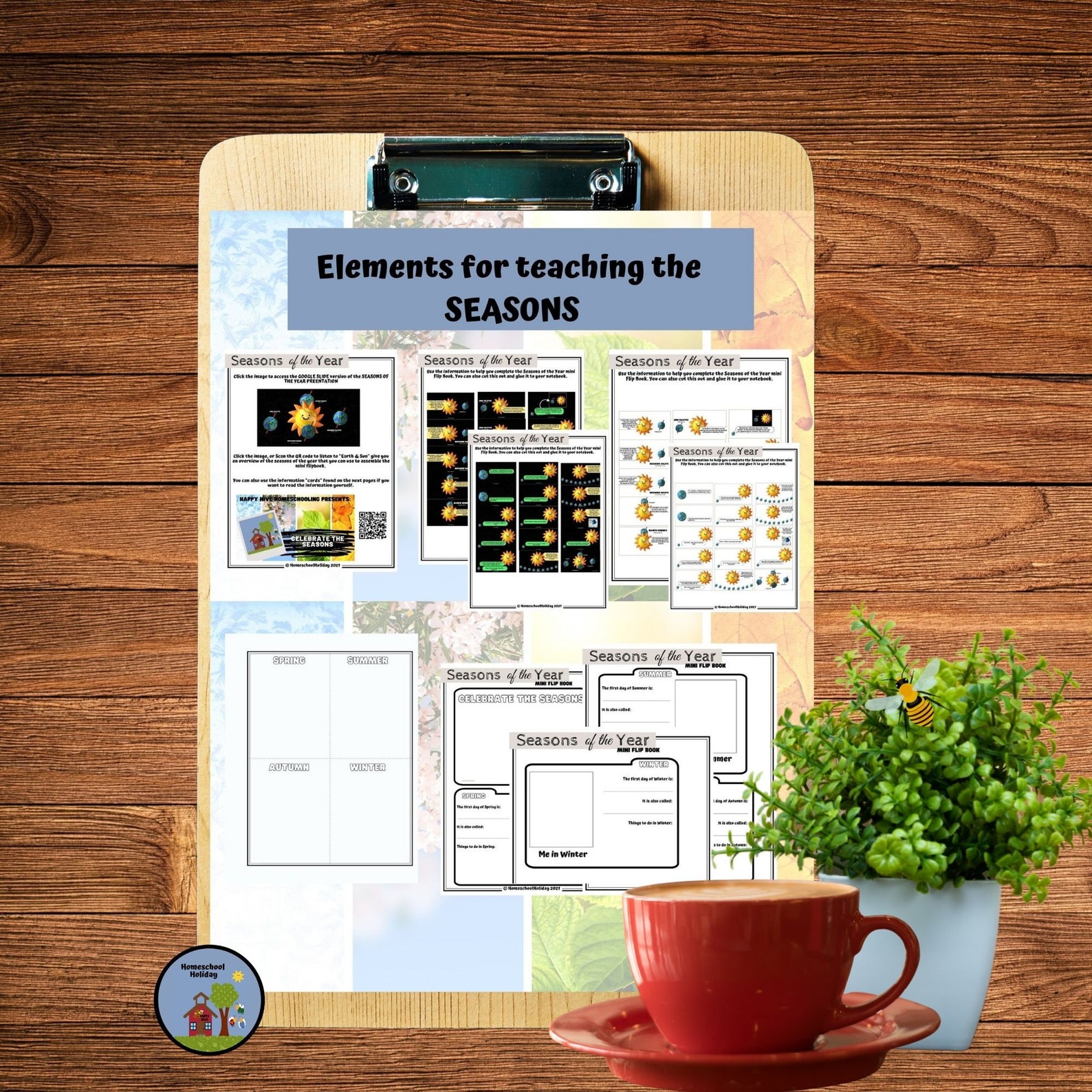 Lapbook for Seasons of the Year With Craft - Homeschool Curriculum - Etsy