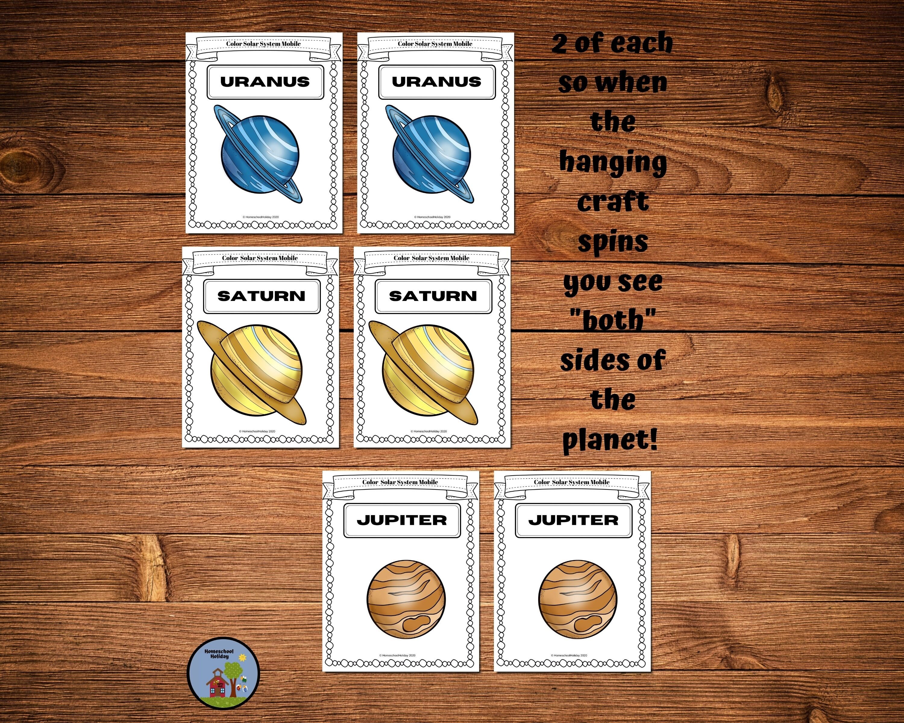 Solar System Mobile Kit Printable Pdf Homeschool Curriculum - Etsy