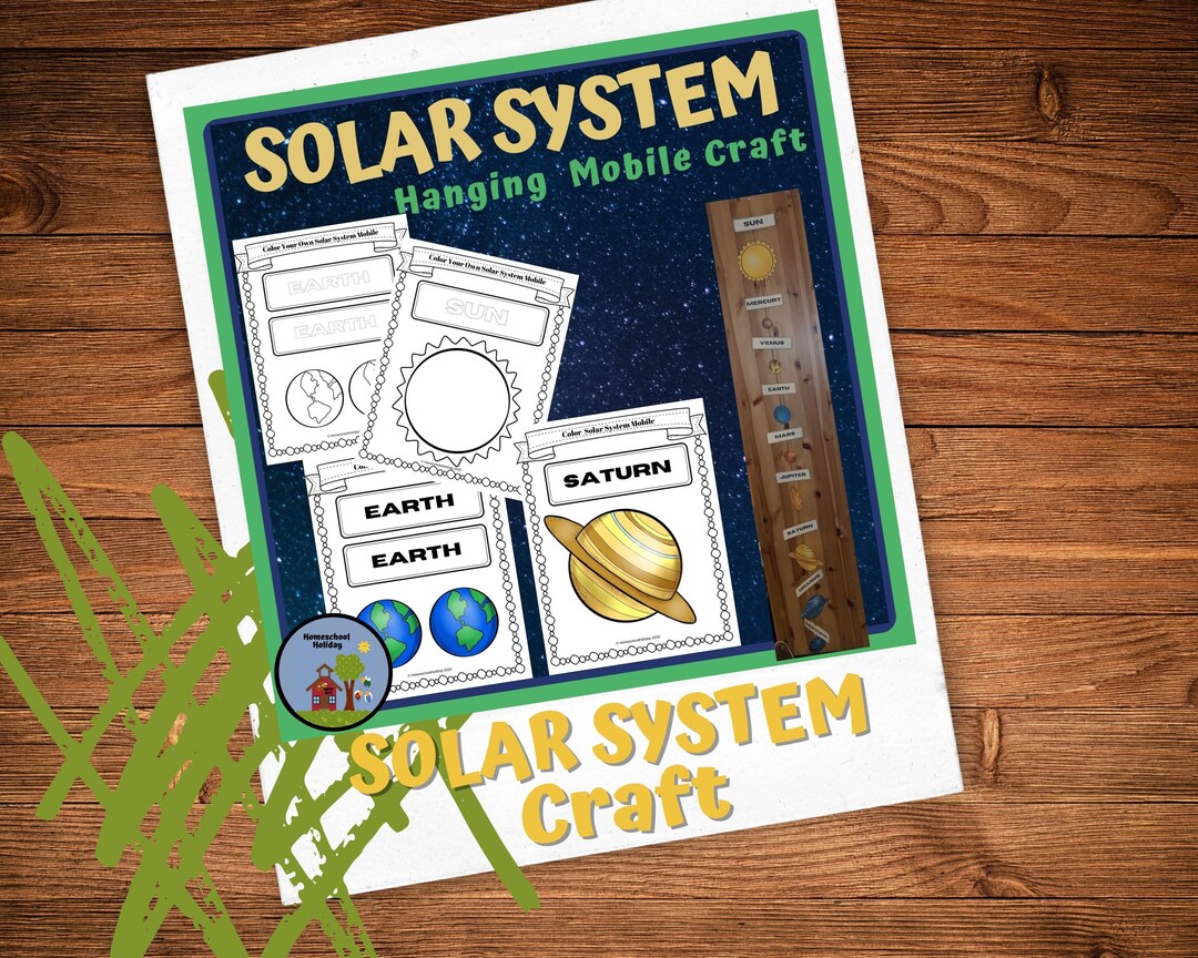Solar System Mobile Kit Printable Pdf Homeschool Curriculum - Etsy