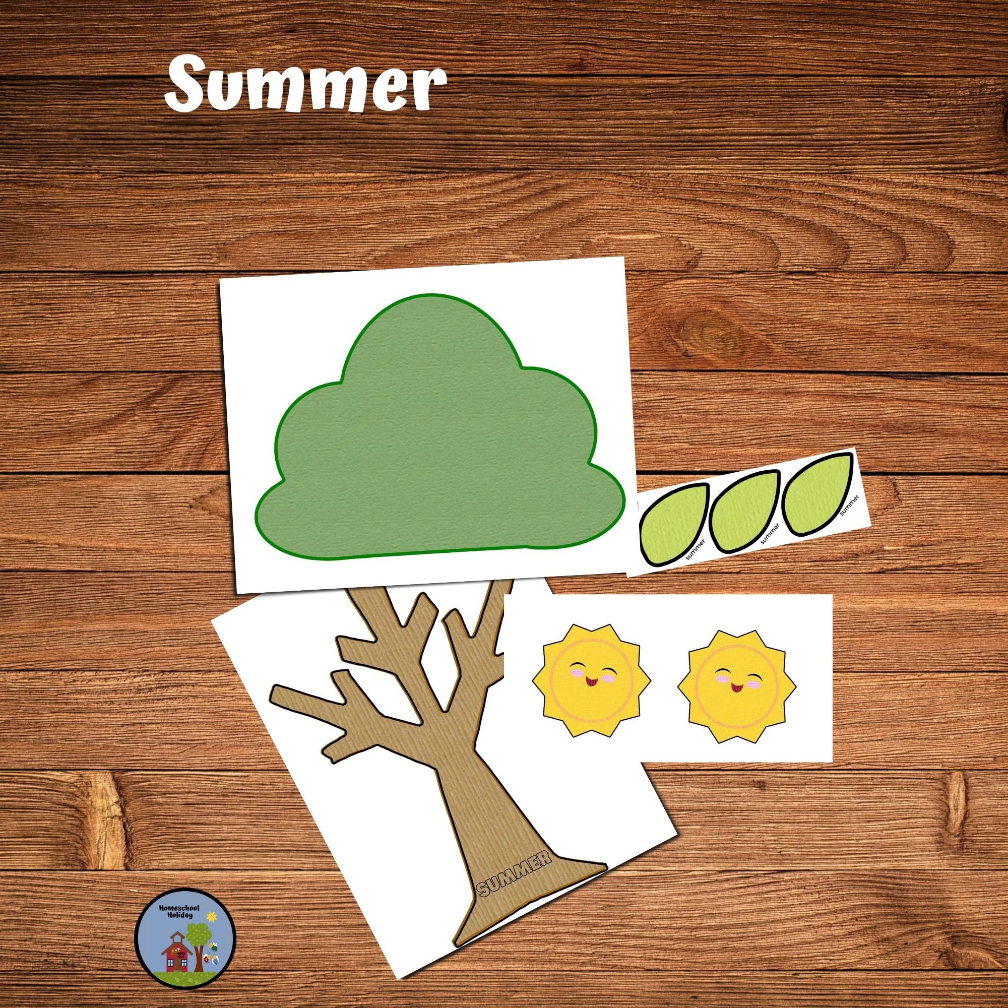 Four Seasons Tree Craft Template PDF - Homeschool Curriculum - Etsy