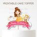Princess Belle + Friends Cake Topper, Printable Cake Topper, Pink ...