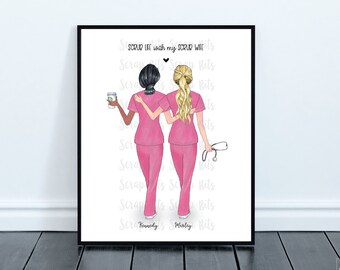 Nurse Friends Print - Etsy