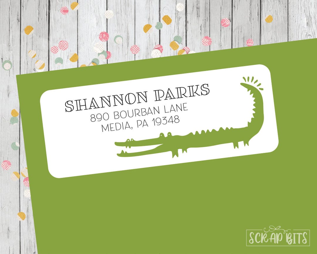 Alligator Address Labels, Personalized Return Address Labels - Etsy