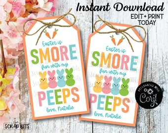 Easter Peeps Printable - Etsy