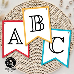 EDITABLE Party Banner, Make Your Own Banner Bunting, Outline ...