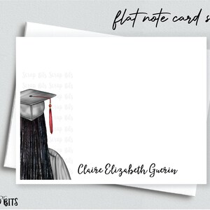 Graduation Note Card Set, Personalized Thank You Cards, Cropped Female ...