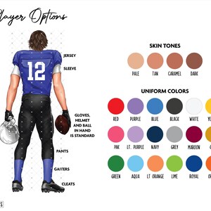 Football Team Portrait Print, Custom Football Friends Print, Gift for ...