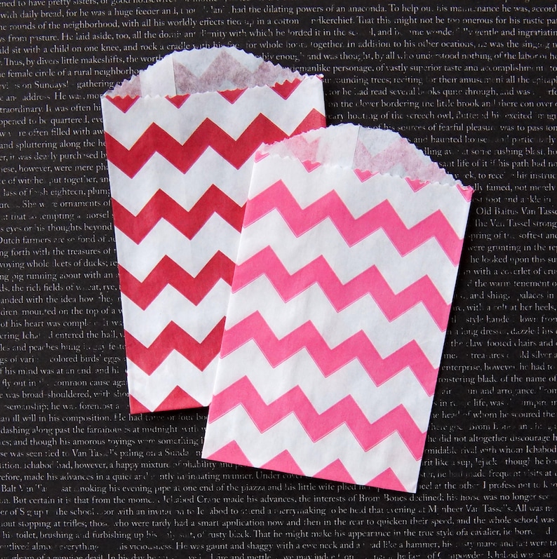 25 Small Chevron Paper Treat Bags or Favor Bags . Choose From | Etsy