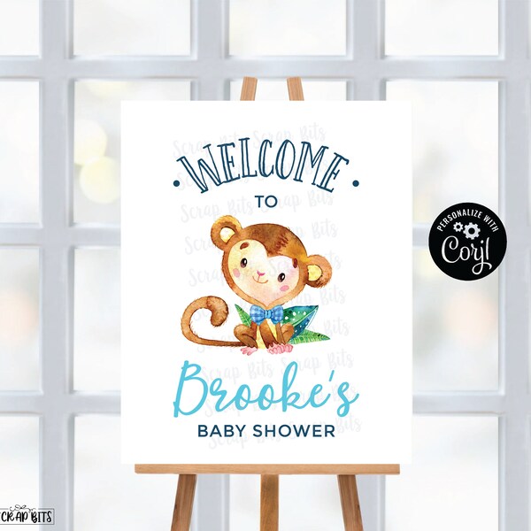 Monkey Baby Shower - Etsy
