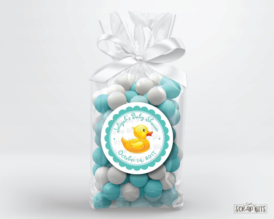 Duck Baby Shower Stickers . Rubber Duckie . Personalized Favor - Etsy