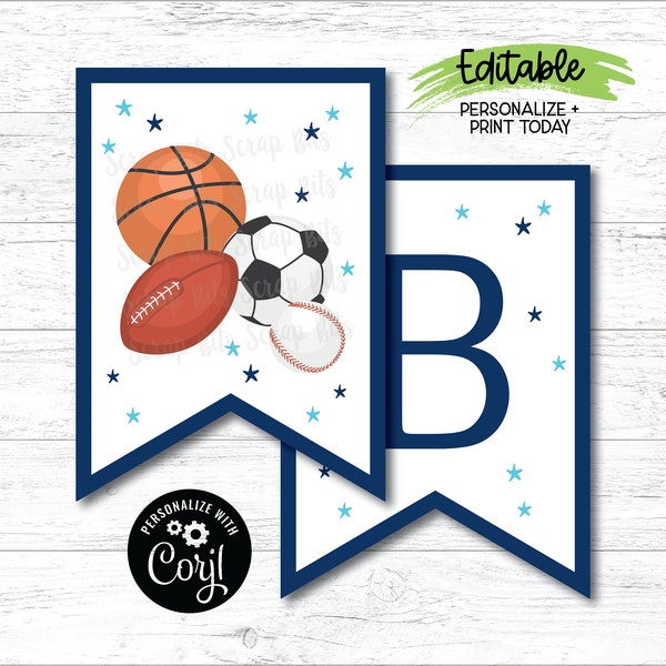 Sports Party Banner - Etsy