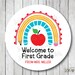 Back to School Welcome Stickers & Bags Personalized Classroom - Etsy
