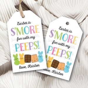 PRINTED Easter S'more Tags, Easter is Smore Fun With My Peeps ...