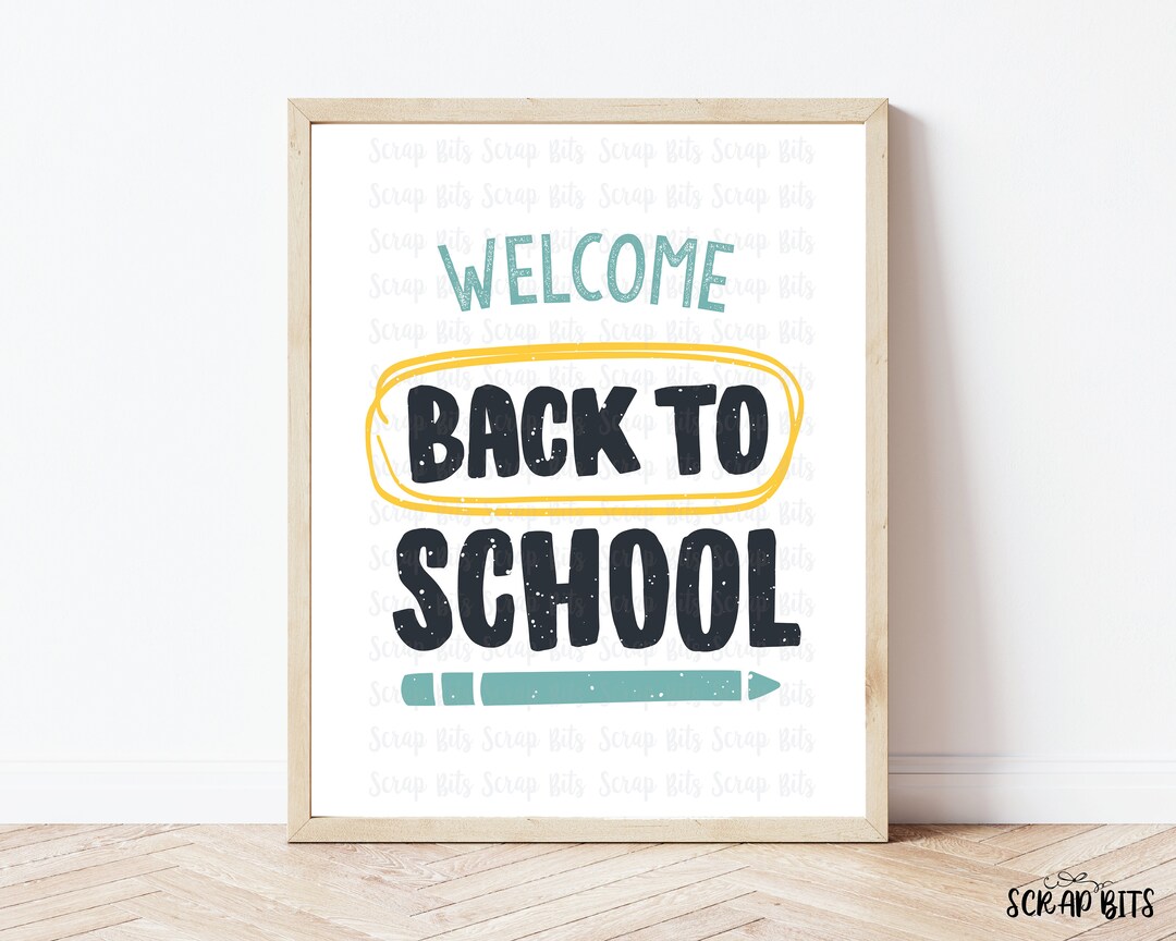 Welcome Back to School Sign, Classroom Welcome Sign, Printable ...