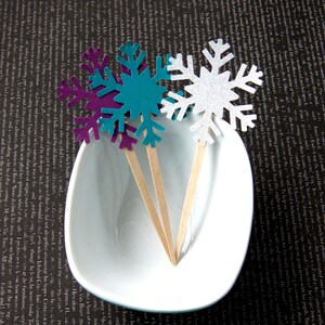 Frozen Party Snowflake DIY Cupcake Topper Kit, Snowflake Cupcake ...