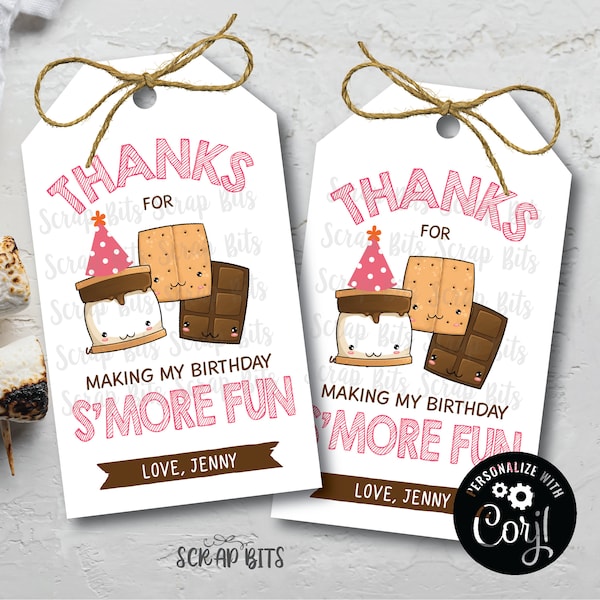 Birthday Smores Tags - Etsy