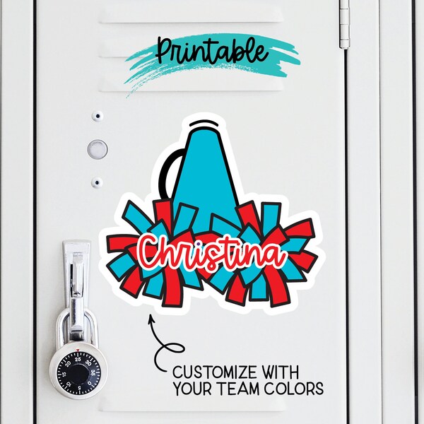 Cheerleader Locker Sign Printable - Etsy
