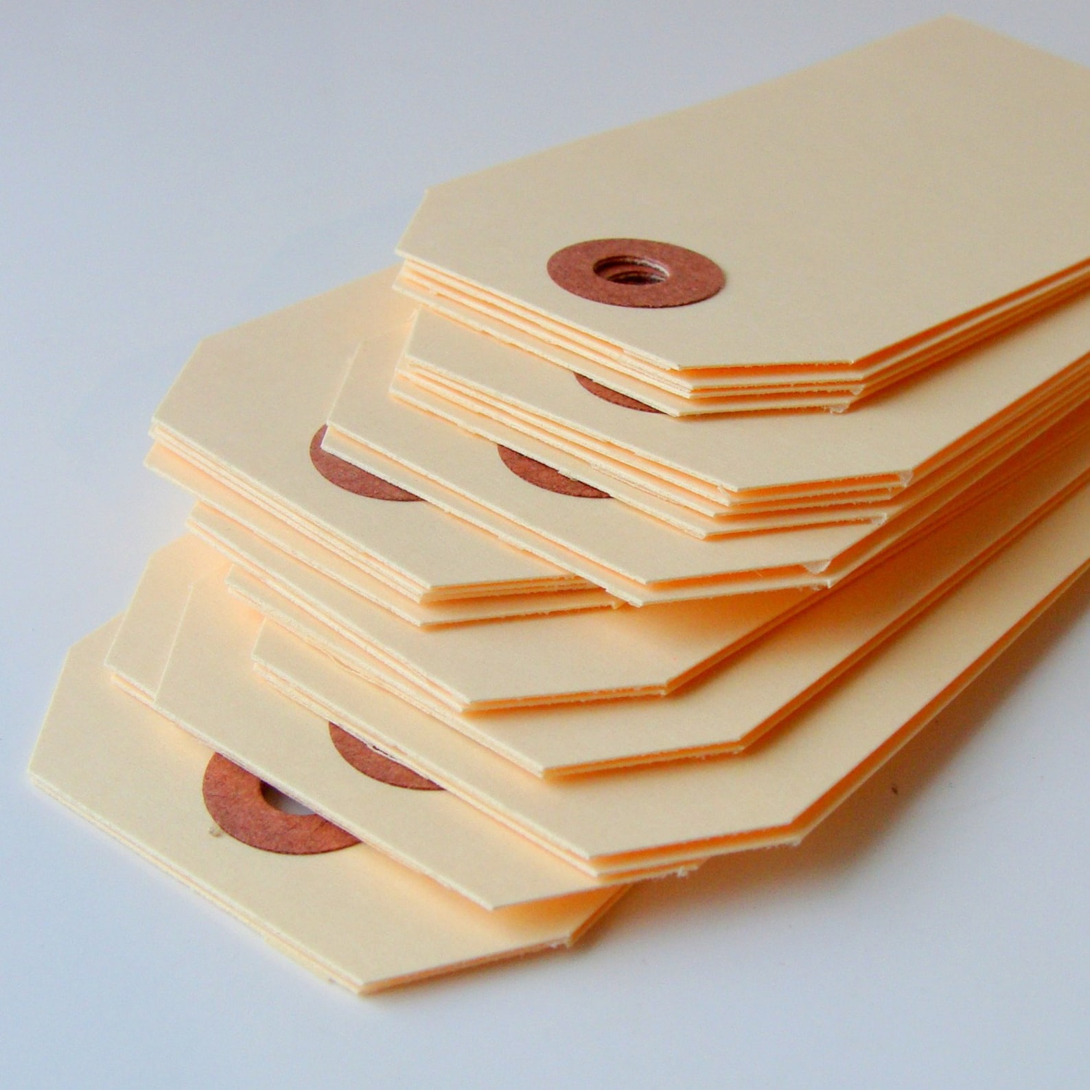 25 Raw Manilla Parcel Shipping Tags, Manilla Craft Tags, Blank Cream ...