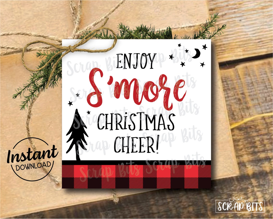 Printable S'more Christmas Cheer Tags Instant Download - Etsy